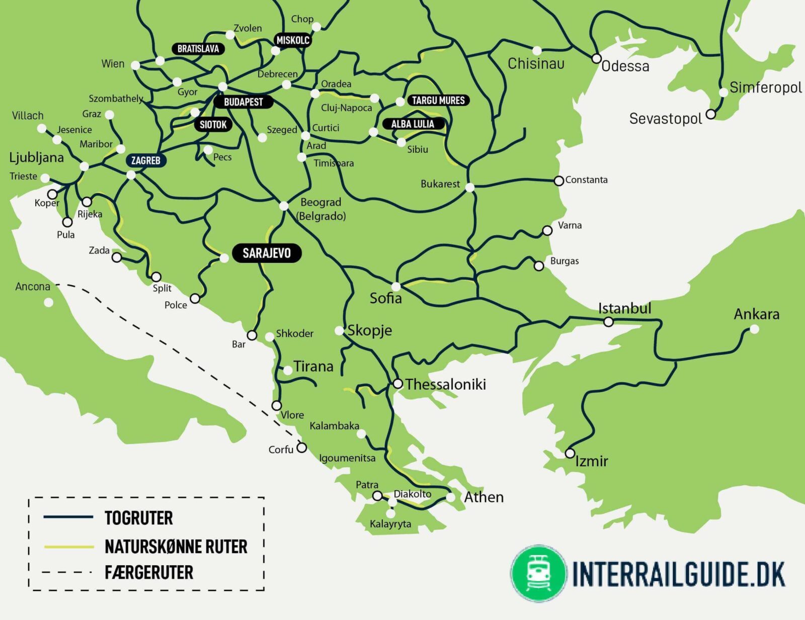 Togkort-over-Kroatien - Interrailguide.dk